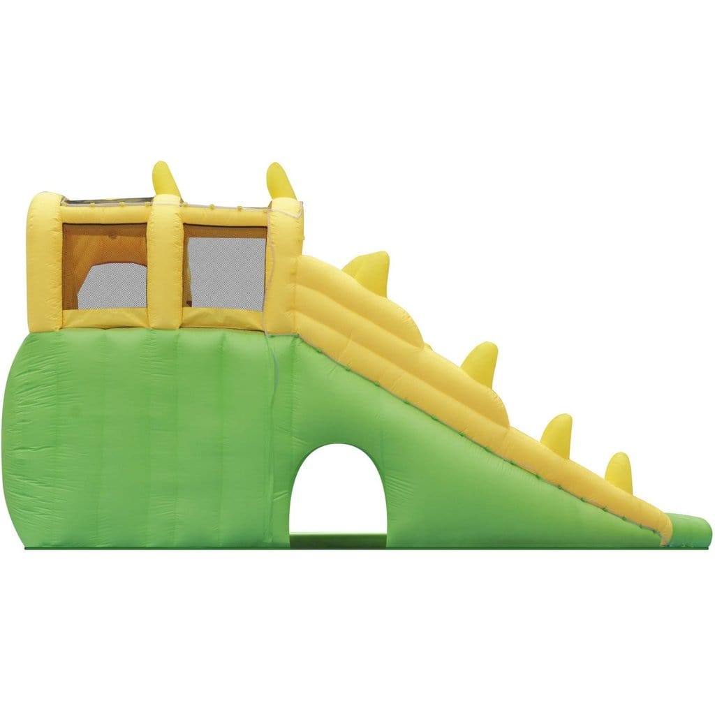 Dinosaur themed inflatable water park, slides & basketball hoops ...
