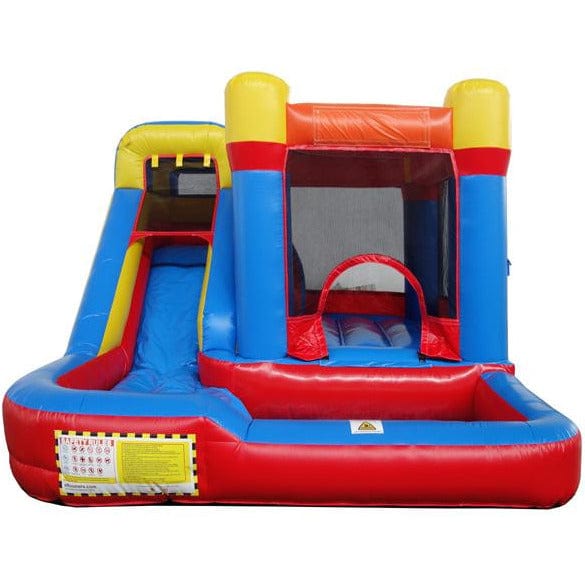 Get your red and blue inflatable water slide with landing pool ...