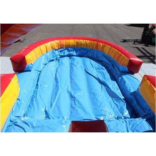 Dual Lane Volcano Inflatable Slip N Slide with Pool – Backyard Marketplace